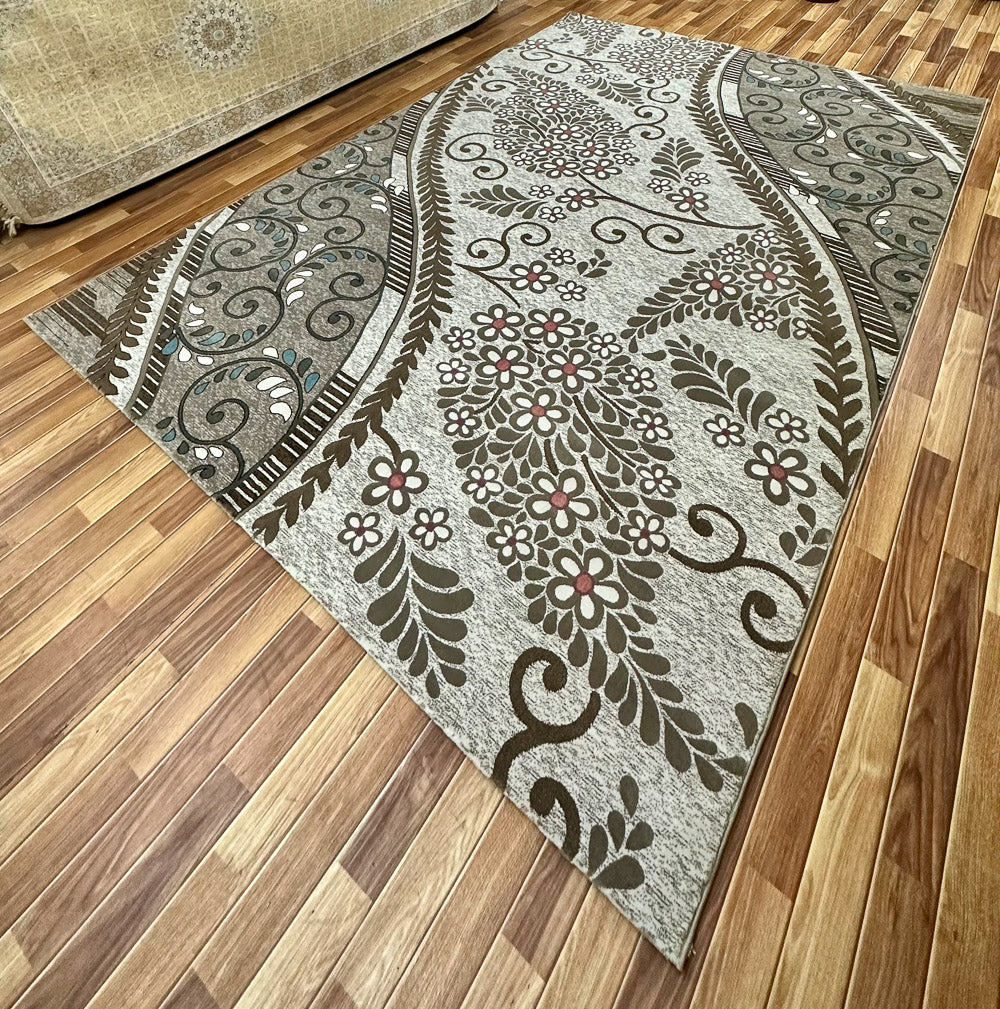 Elegant 8 ft x 11 ft Persian 500 Reeds Area Rug - Farsh Ana 1 - Beige – CCC