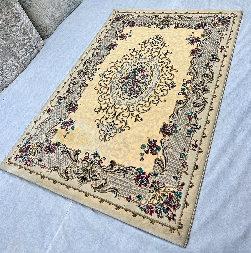 Elegant Beige Persian Area Rug - 5 ft x 8 ft - 700 Reeds Sepas Collect ...