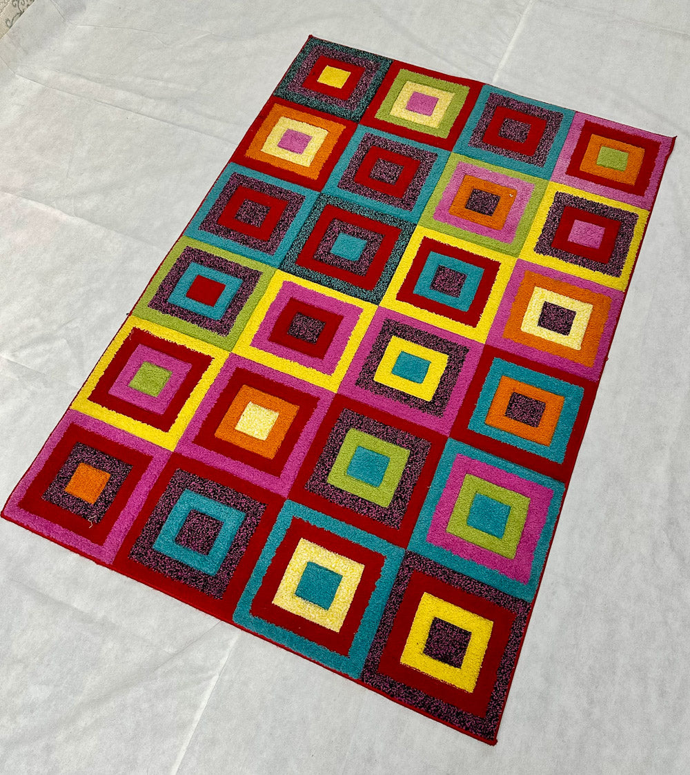 Vibrant Multi-Color Turkish Venus Area Rug - 4 ft x 6 ft - Glow 1 - Mo ...